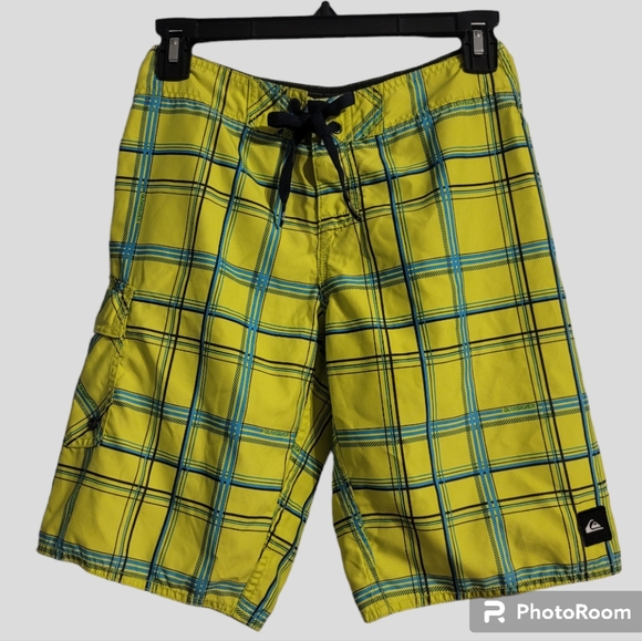 Quiksilver | Bottoms | Quicksilver Board Shorts Kids Boys Sz 8 Neon ...